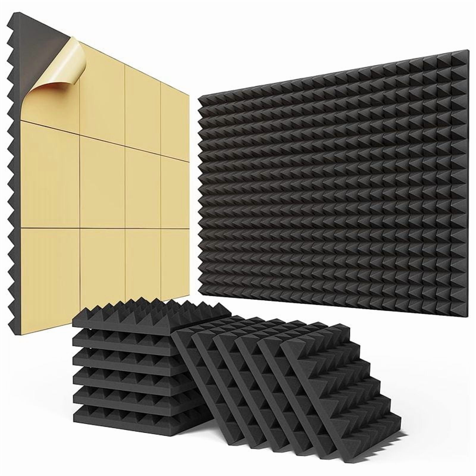 24PCS Self-Adhesive Sound Proof Foam Panels 2x12x12In,Fast Expand ...