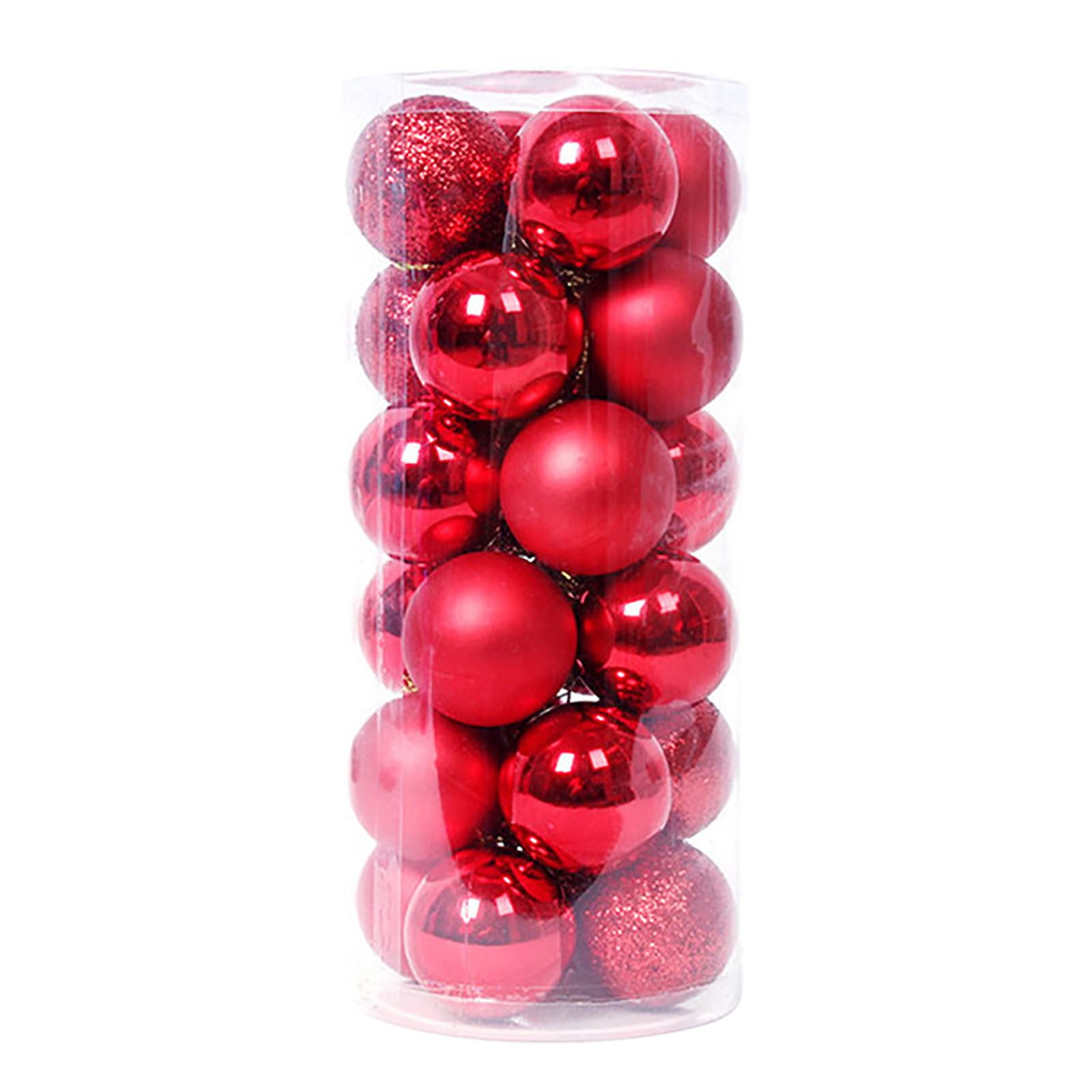 24PCS Shatterproof Christmas Ball Ornaments - 1.2" to 3" Assorted Size ...