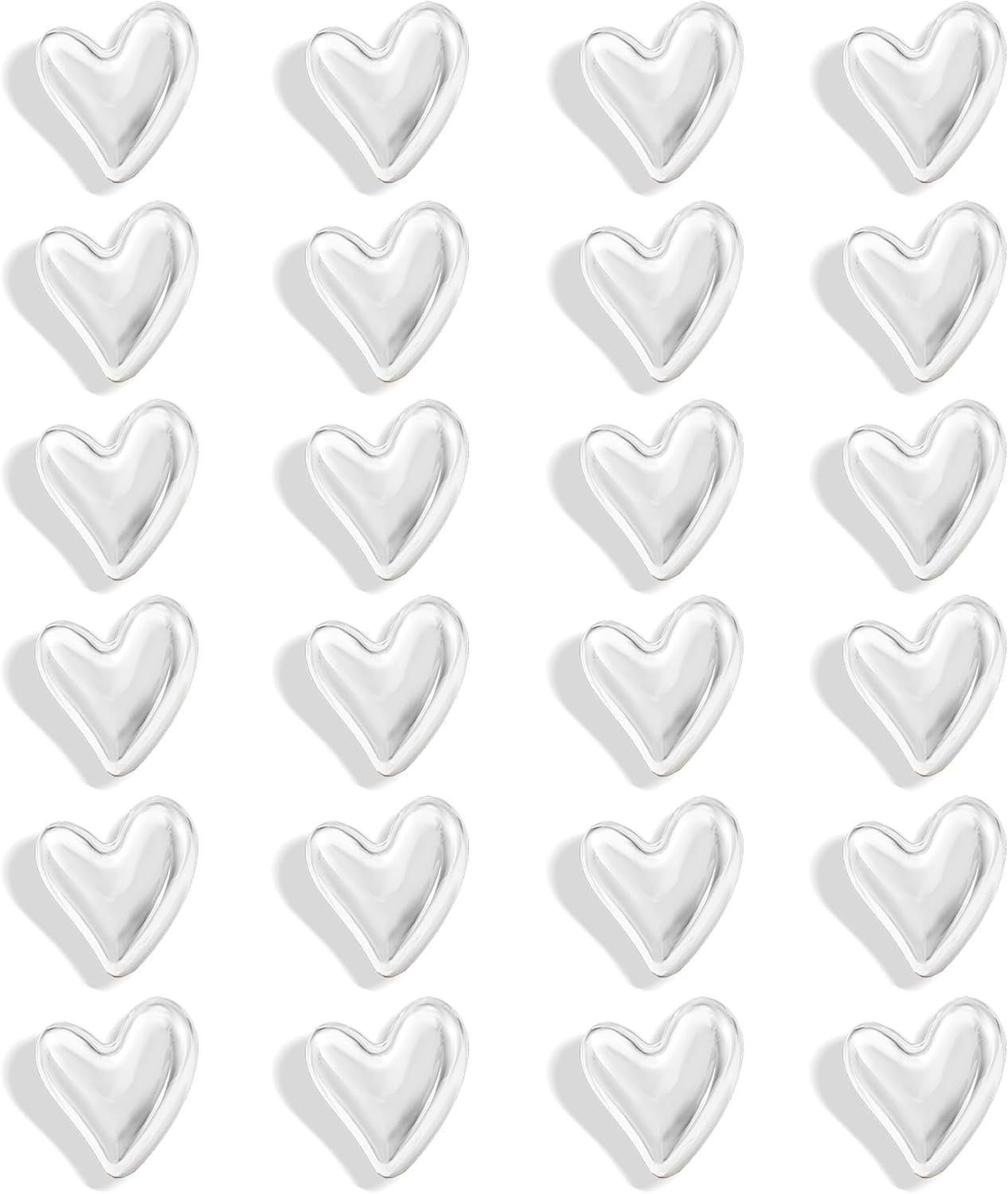 24PCS Silver Fridge Magnets Cute Love Heart Refrigerator Magnets ...