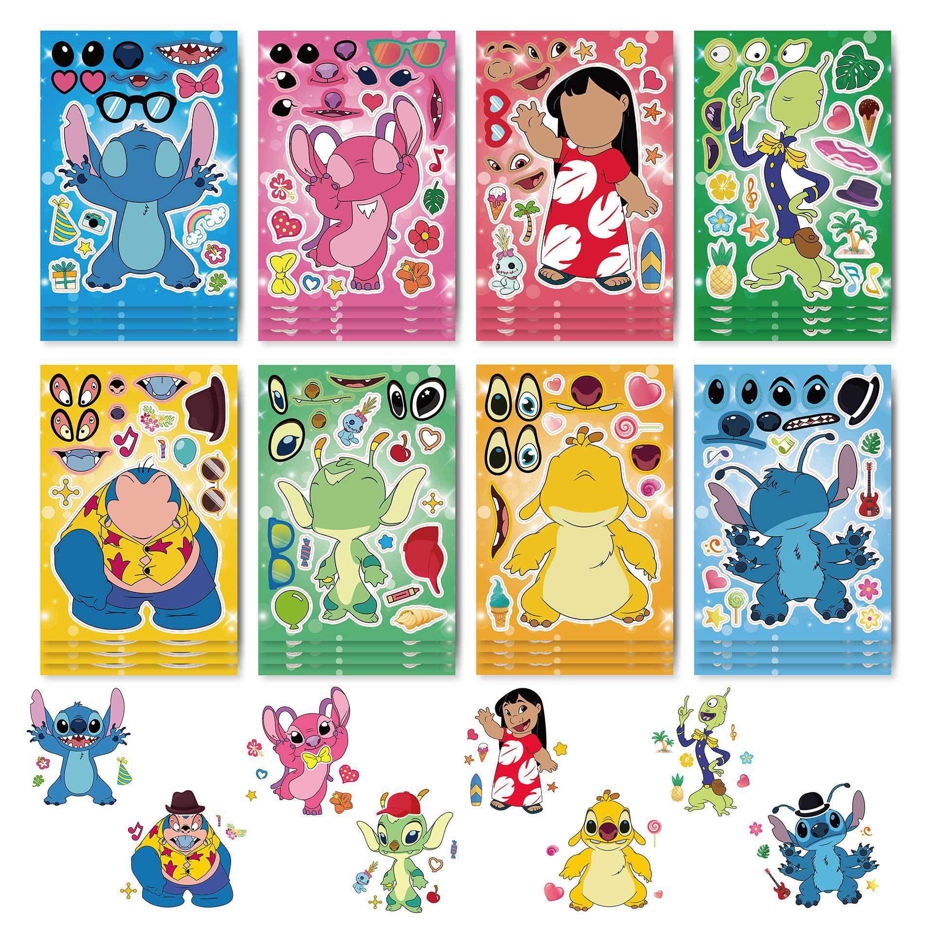 24PCS Stitch Stickers for Kids Make Your Own Princess, Girls Make a ...