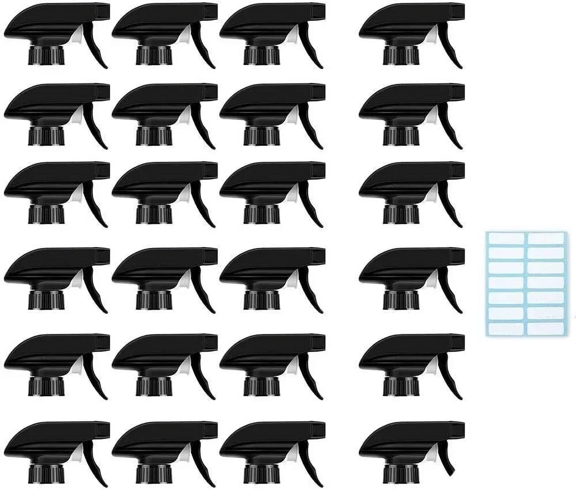 24PCS Trigger Sprayers Black Spray Top - Heavy Duty Replacement Nozzle ...