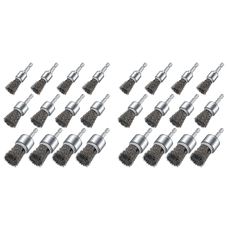 24PCS Wire Brush Wheel for Drill, Wire Wheel Cup Brushes for Drill ...