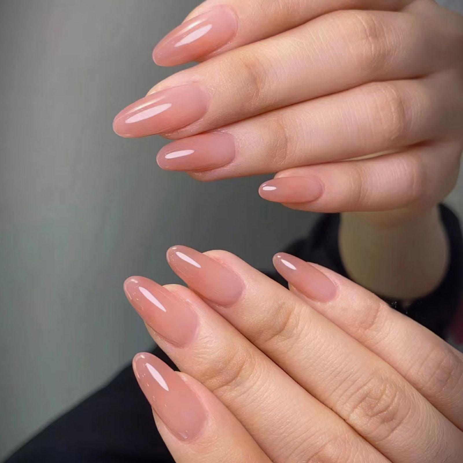 24PCS stiletto false nail tips Mid-length Gradients press on nails ...