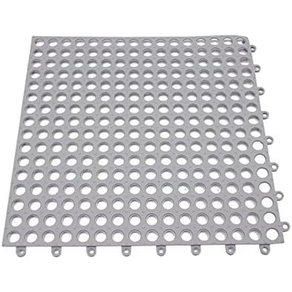 24PCs Soft Grey PVC Non-Slip Bath Shower Floor Mat, 11.8" x 11.8 ...