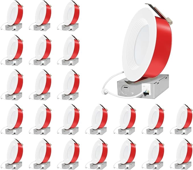 24PK 2 Hour FIRE Rated LED Recessed Lighting 6 Inch, 2700K-5000K ...