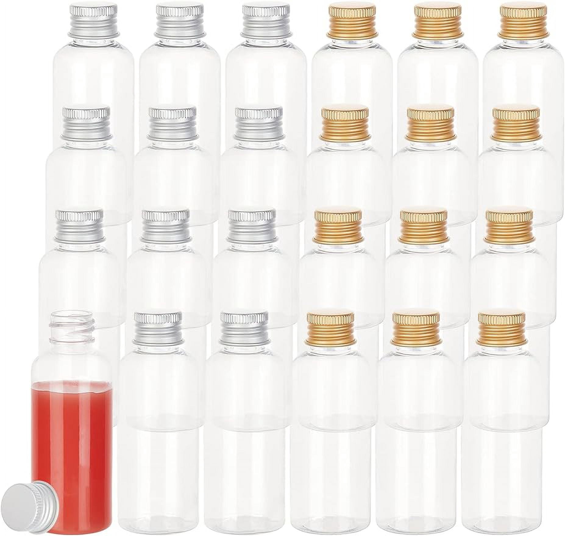 24Pack 60ml Clear PET Plastic Storage Containers Jars with Aluminum ...
