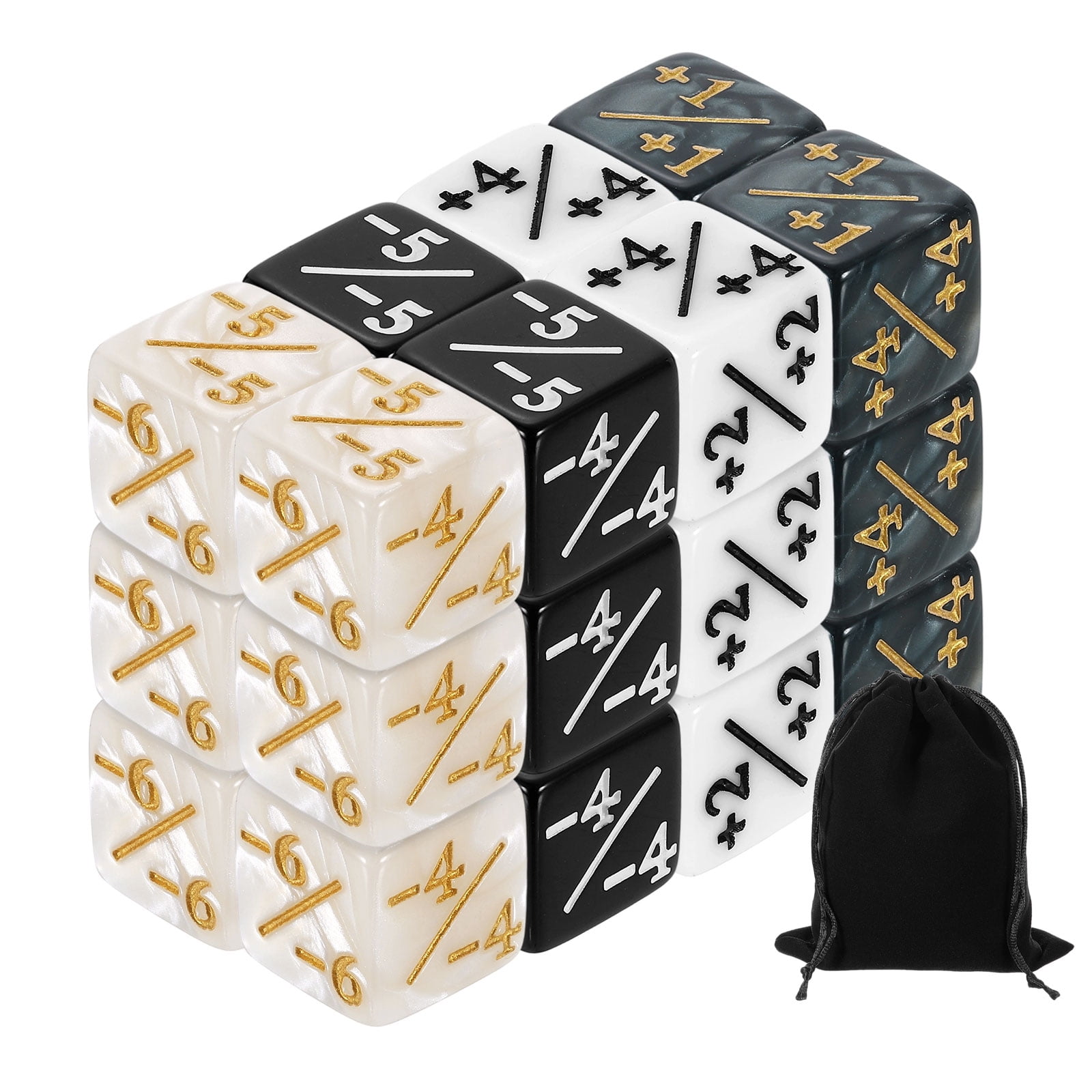 24Pack Magic Dice Counters, Acrylic D6 Life Counter Token Dice Set 4 ...