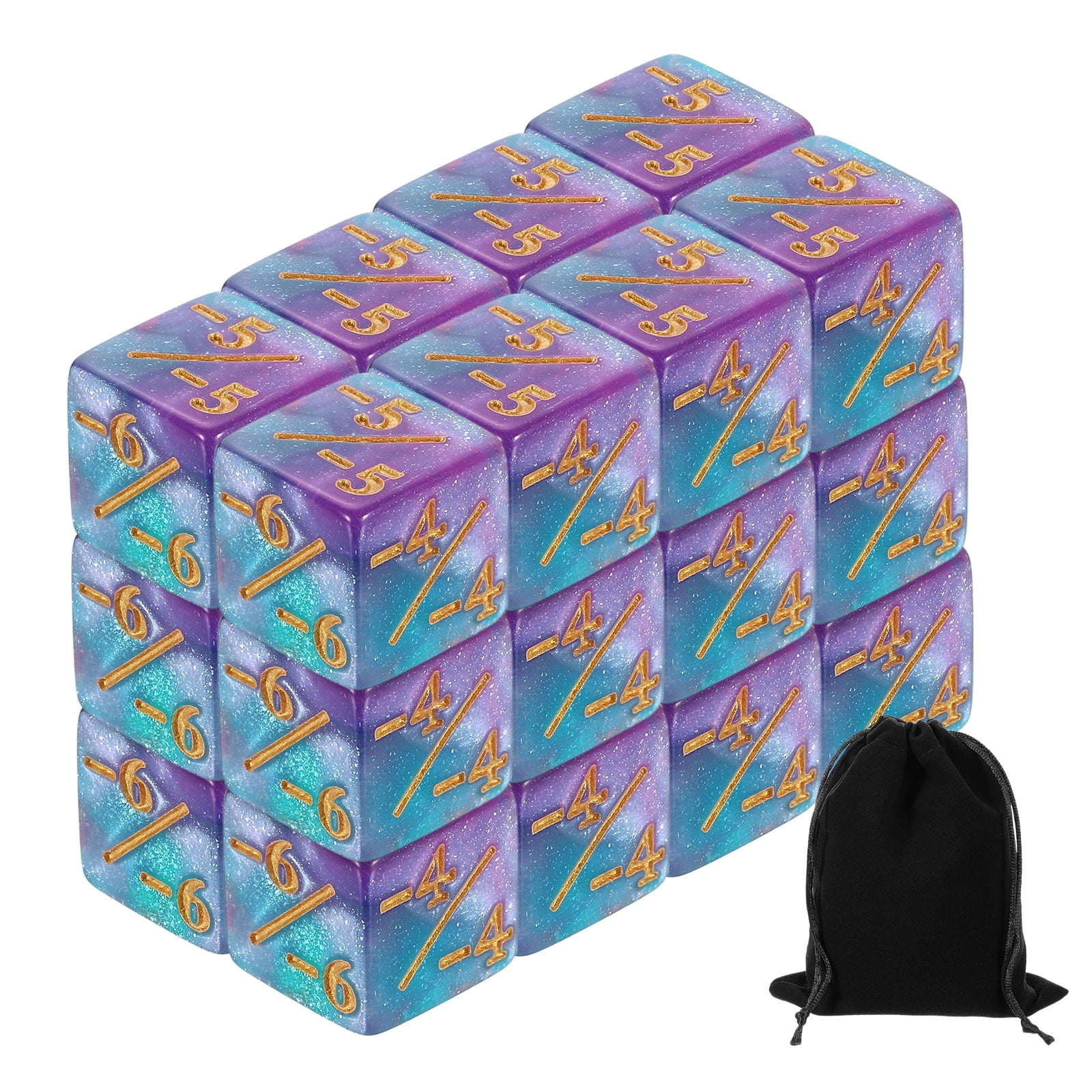 24Pack Magic Dice Counters, Acrylic D6 Life Counter Token Dice Set ...