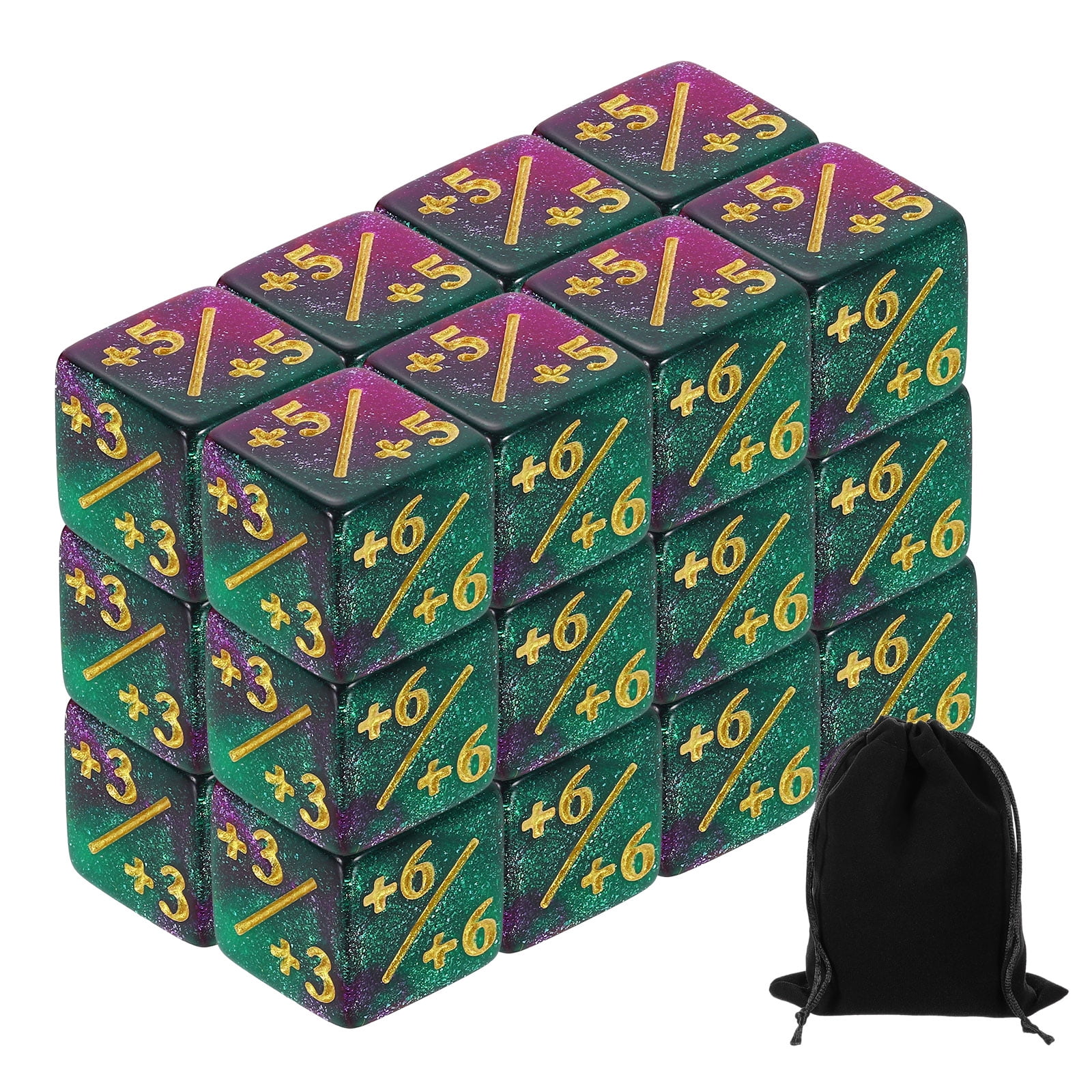 24Pack Magic Dice Counters, Acrylic D6 Life Counter Token Dice Set ...