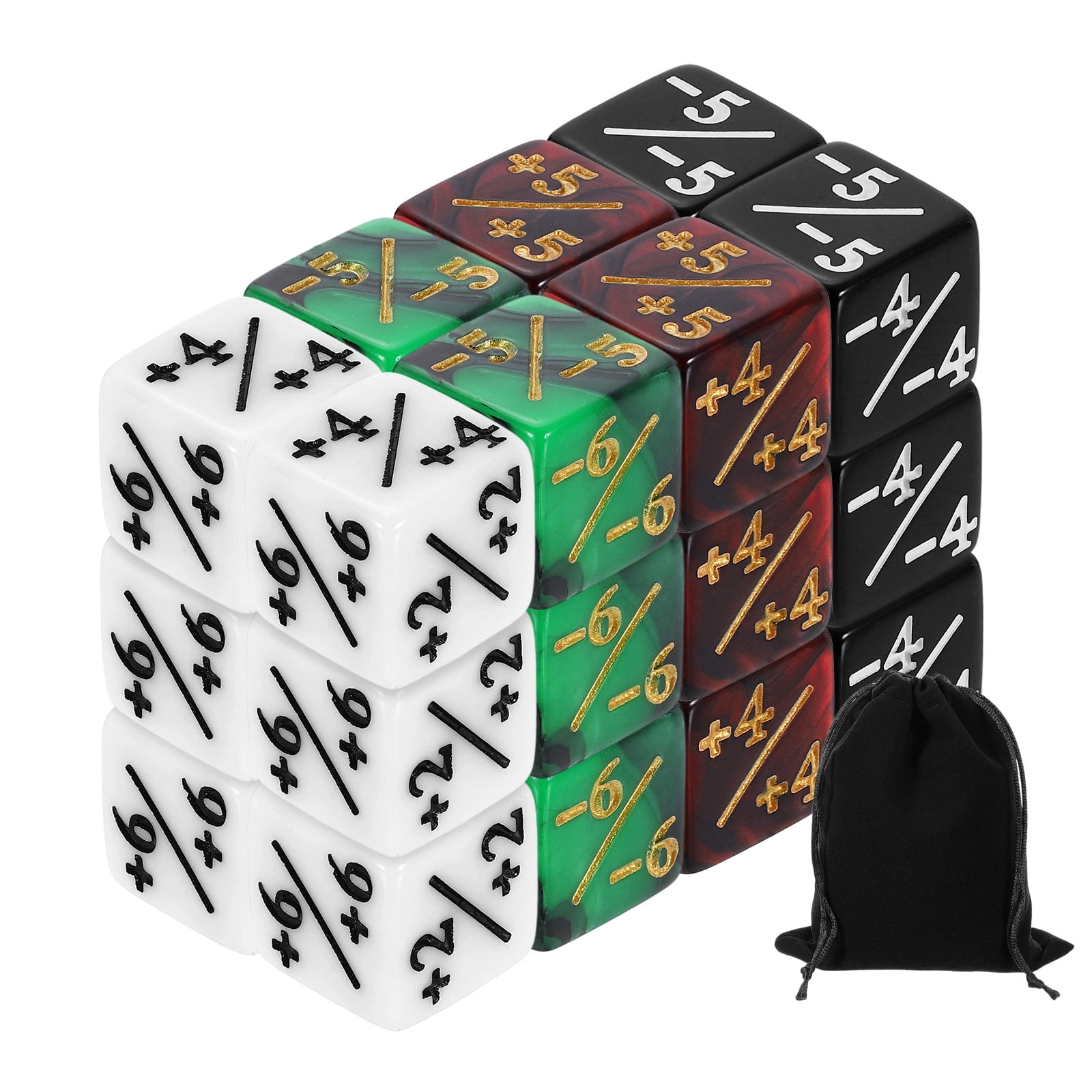 24Pack Magic Dice Counters, Acrylic D6 Life Counter Tokens Dice Set, 4 ...