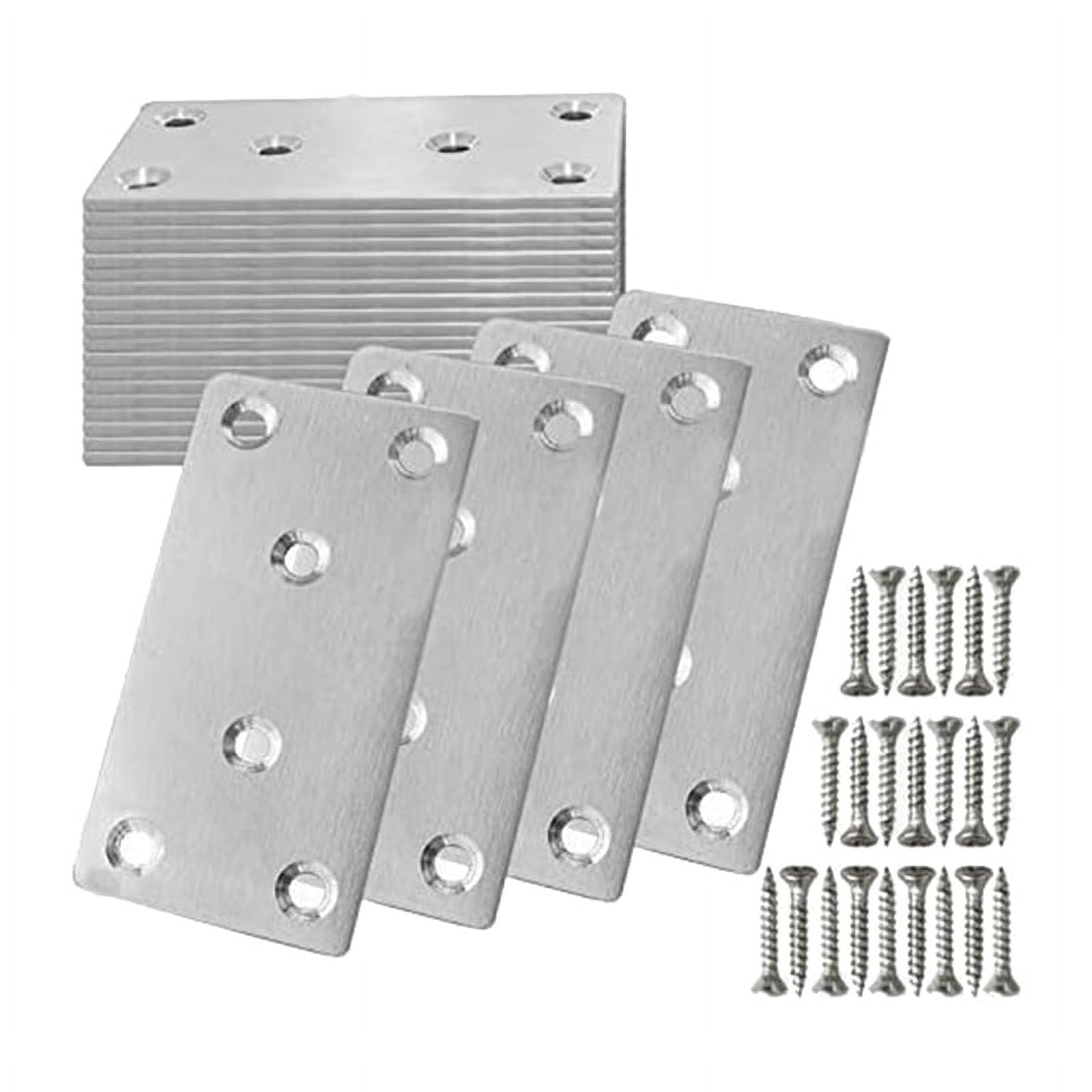 24Pack Mending Plate with Screws Flat Brace, Heavy Duty Straight ...