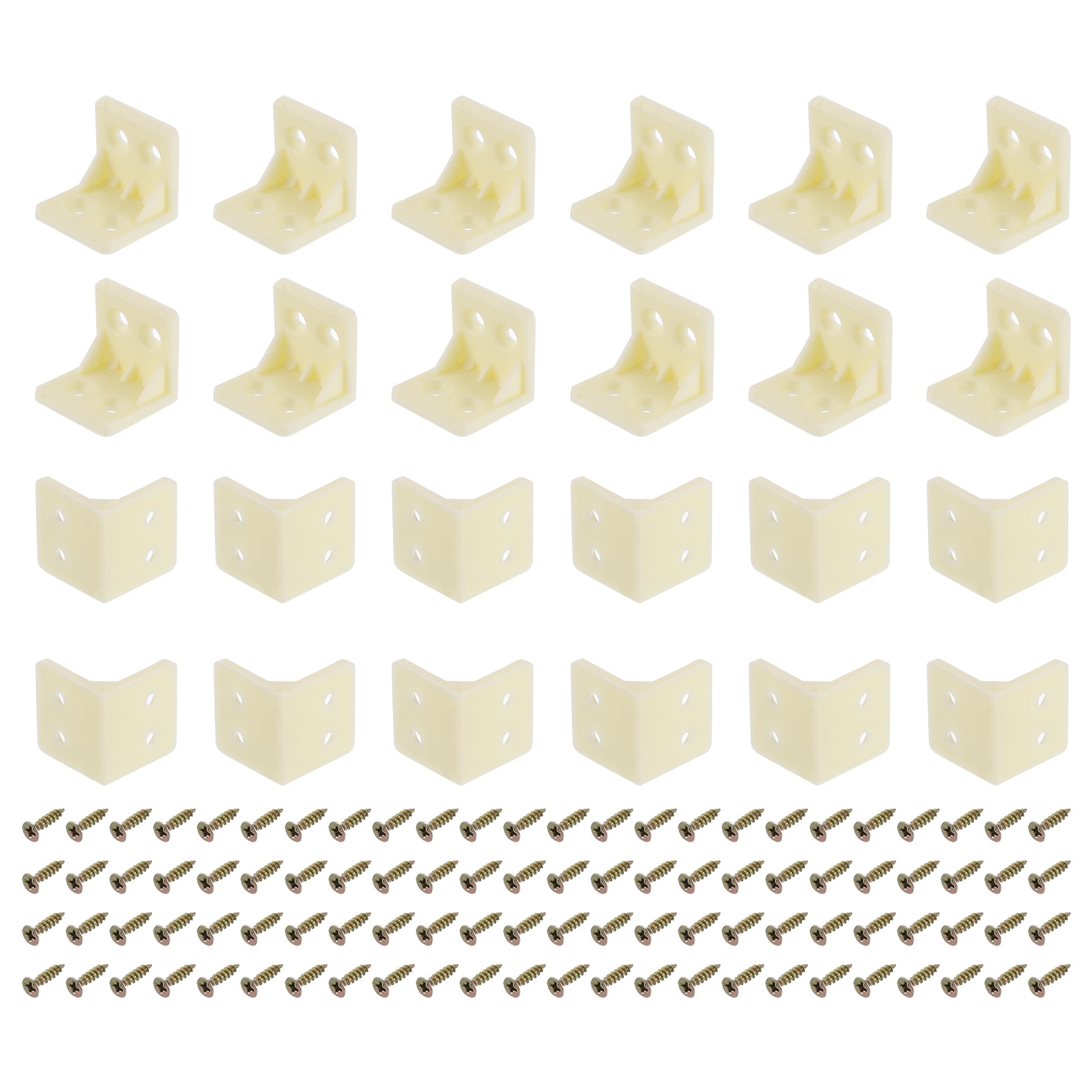 24Packs 90 Degree Plastic Corner Braces, 27x28x27mm Nylon Shelf Right ...
