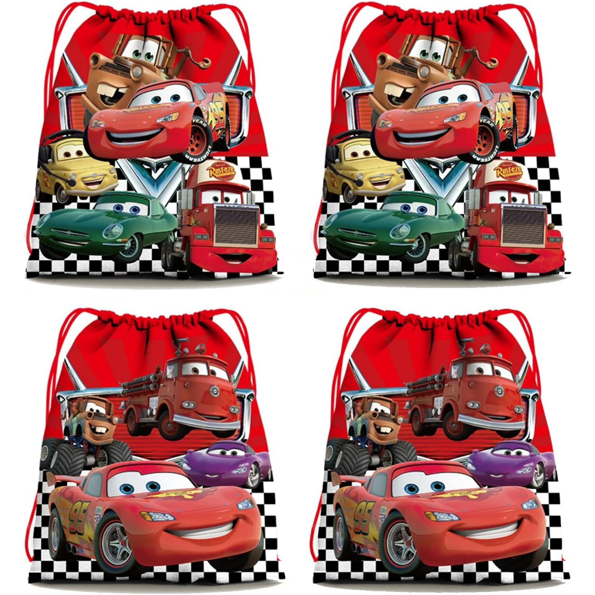24Packs Lightning Cars McQueen Party Favors Bags, Cars Birthday Party ...