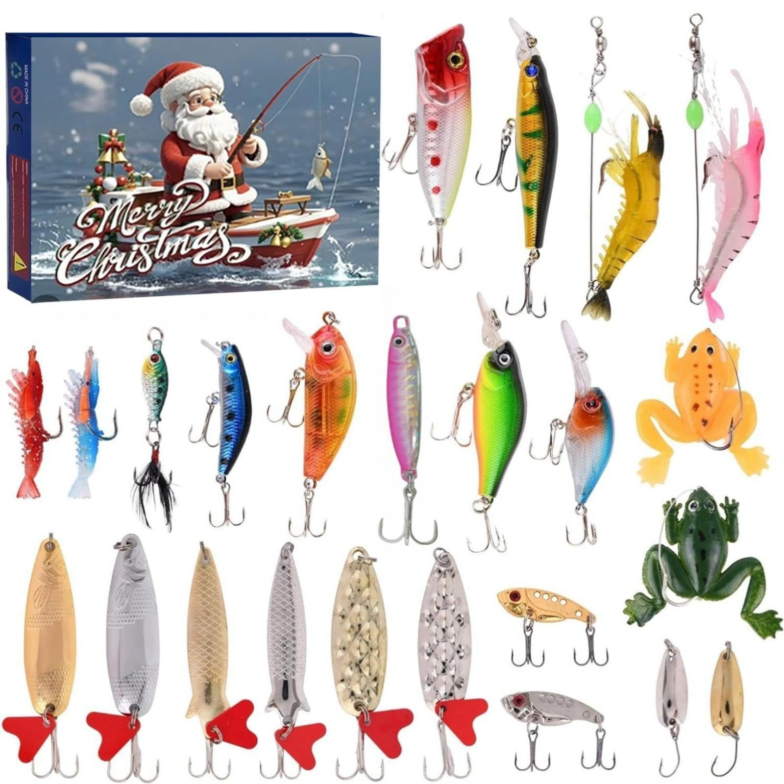 24Pc Fishing Advent Calendar Christmas Countdown Gift For Adult Men ...