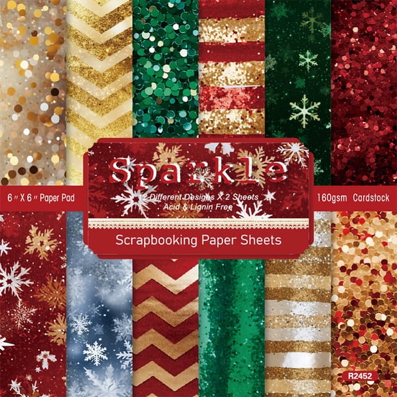 24Pcs 12 Styles Light Scrapbook Paper Pads for DIY Album Scrapbook ...