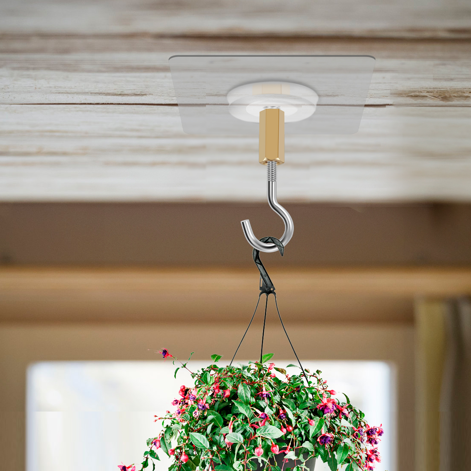 24Pcs/12Pcs Ceiling Hooks Self Adhesive Ceiling Hangers Heavy Duty ...