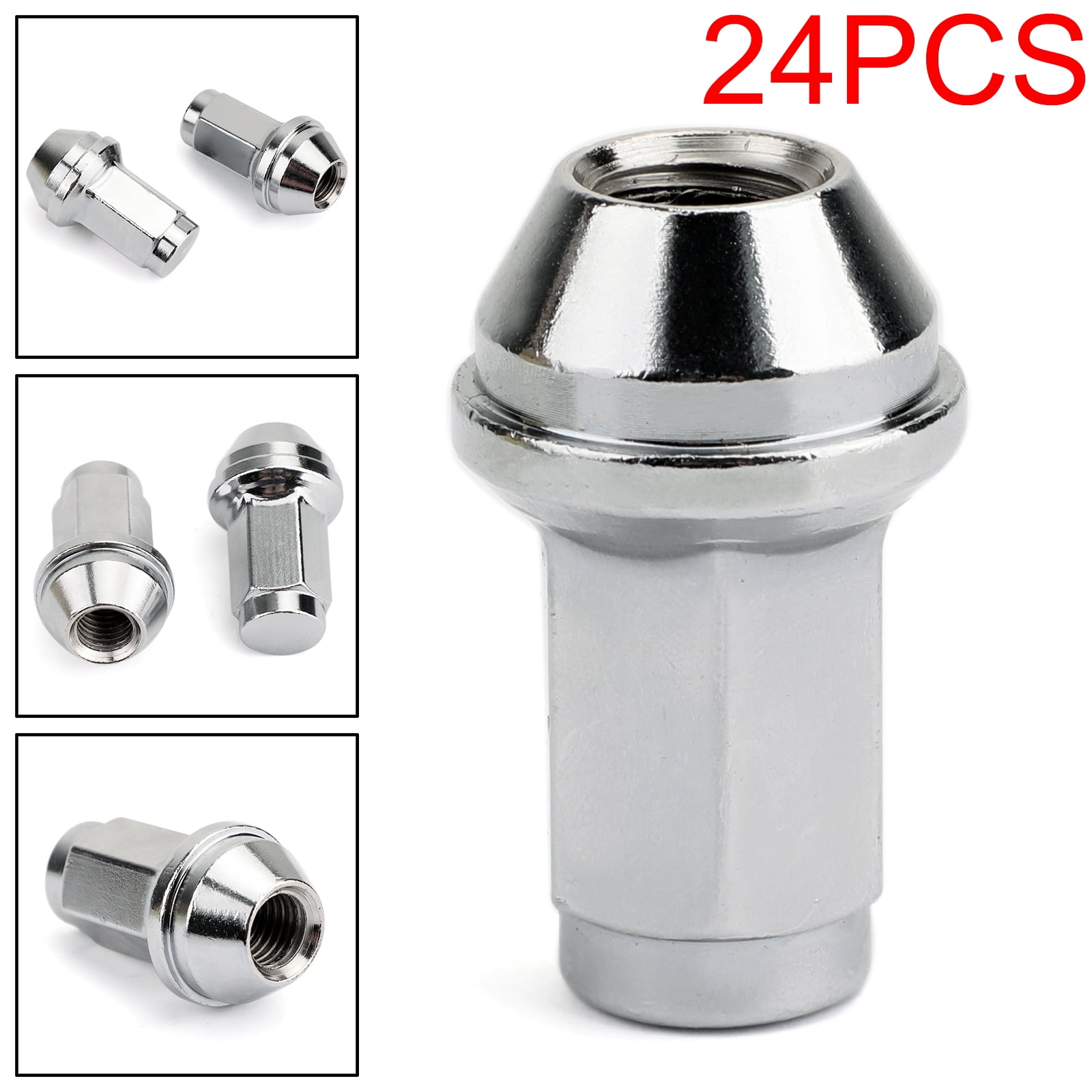 24Pcs 14x2 Carbon Steel Lugs Nuts 4L3Z-1012-A fit for Ford F150 ...
