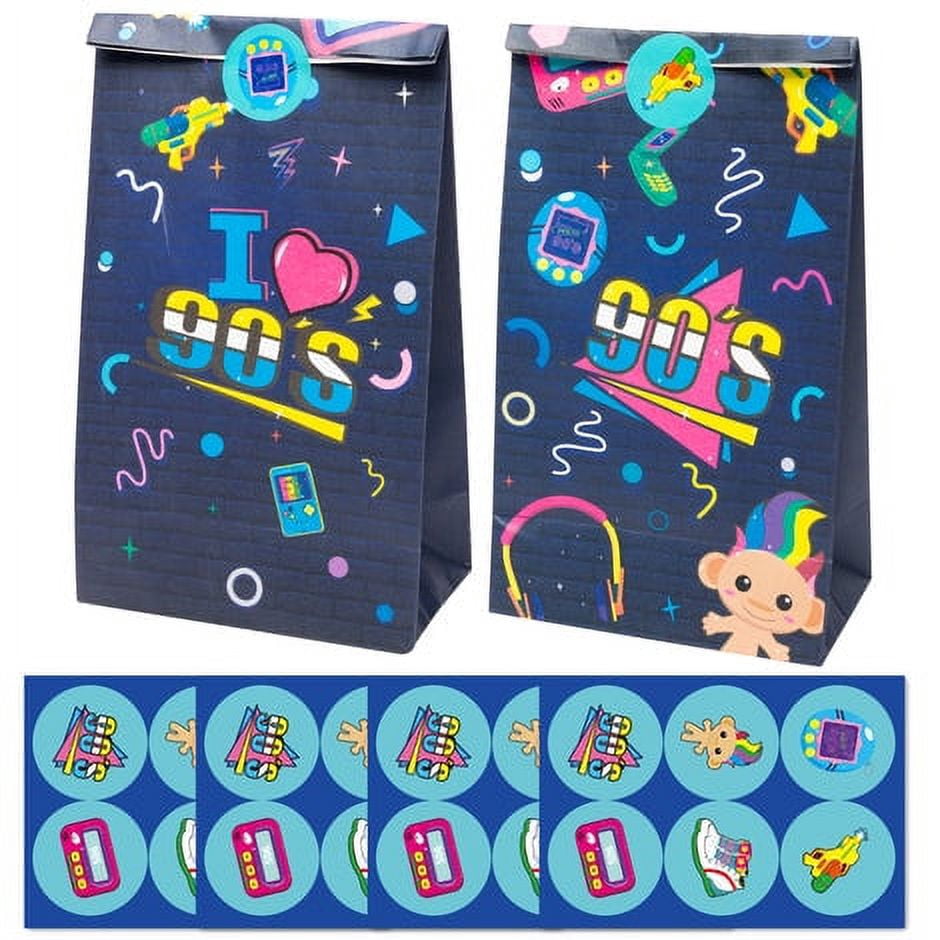 24Pcs 1990s Papper Bag Party Favor Bags, Back to 1990s Retro Party Gift ...