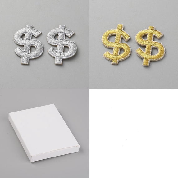 24Pcs 2 Colors Computerized Embroidery Cloth Self Adhesive Patches ...