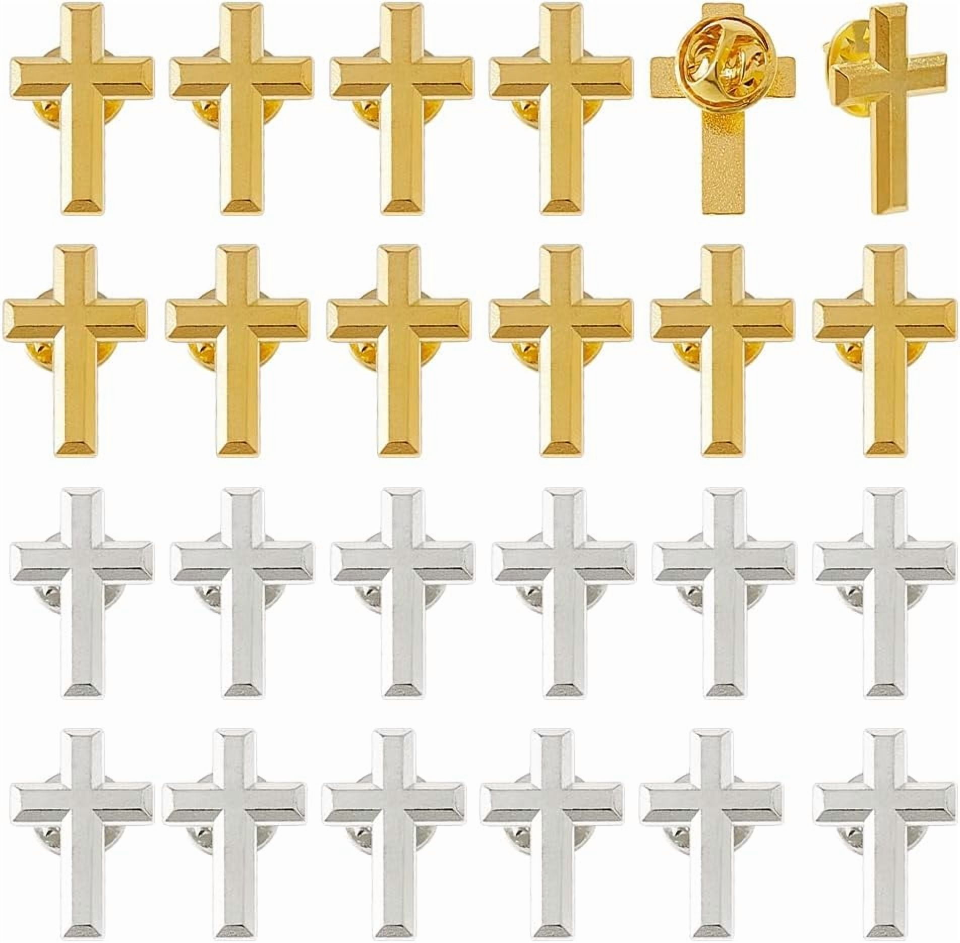 24Pcs 2 Colors Star/Alloy Pin Brooches with Iron Lapel Pin Backs Mixed ...