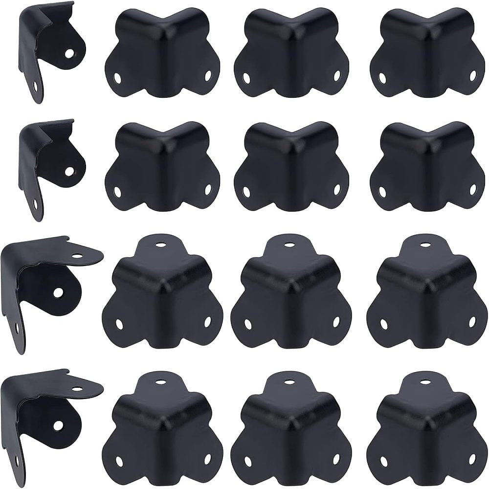 24Pcs 2 Style Iron Angle Corner Protector Cabinet Speaker Corners ...