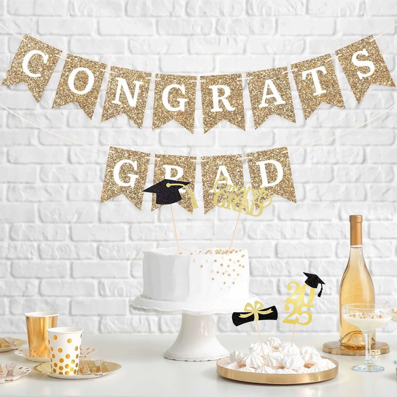 24Pcs 2025 Graduation Table Centerpieces Sticks Blue, Graduation Party ...