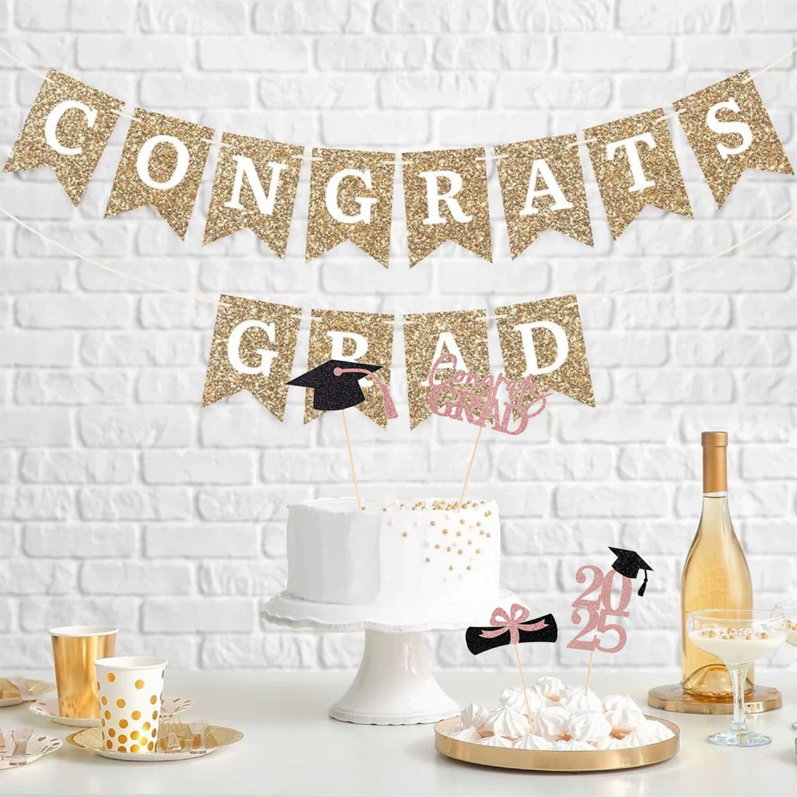 24Pcs 2025 Graduation Table Centerpieces Sticks Blue, Graduation Party ...