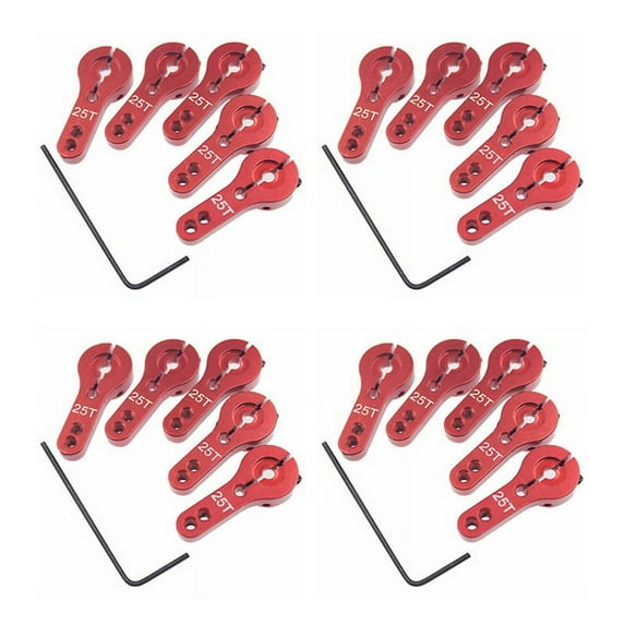 24Pcs 25T Aluminum Servo Horn M3 Threads Steering Arm High Torque ...