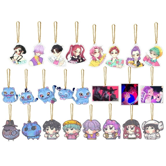 24Pcs 2D Anime Peripherals Christmas Decoration Pendant Party Hanging ...