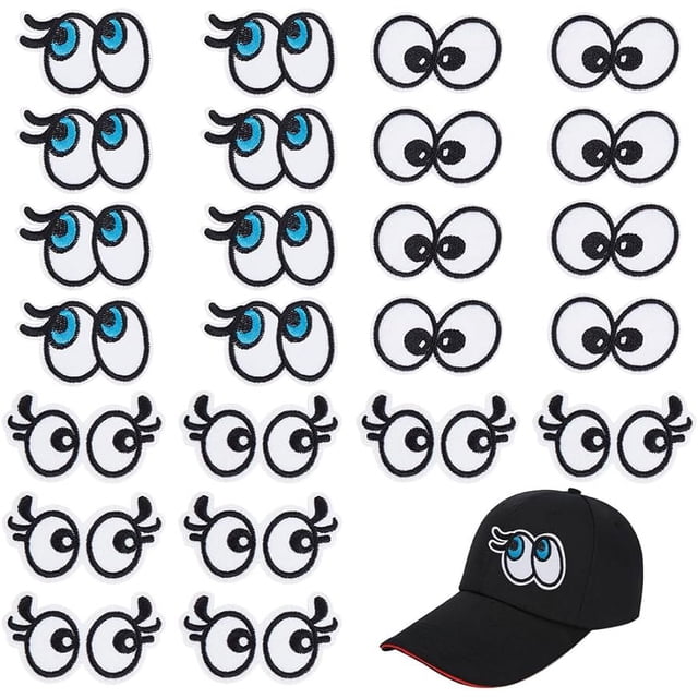 24Pcs 3 Style Cartoon Style Eye Patches Embroidered Patch Embroidered ...