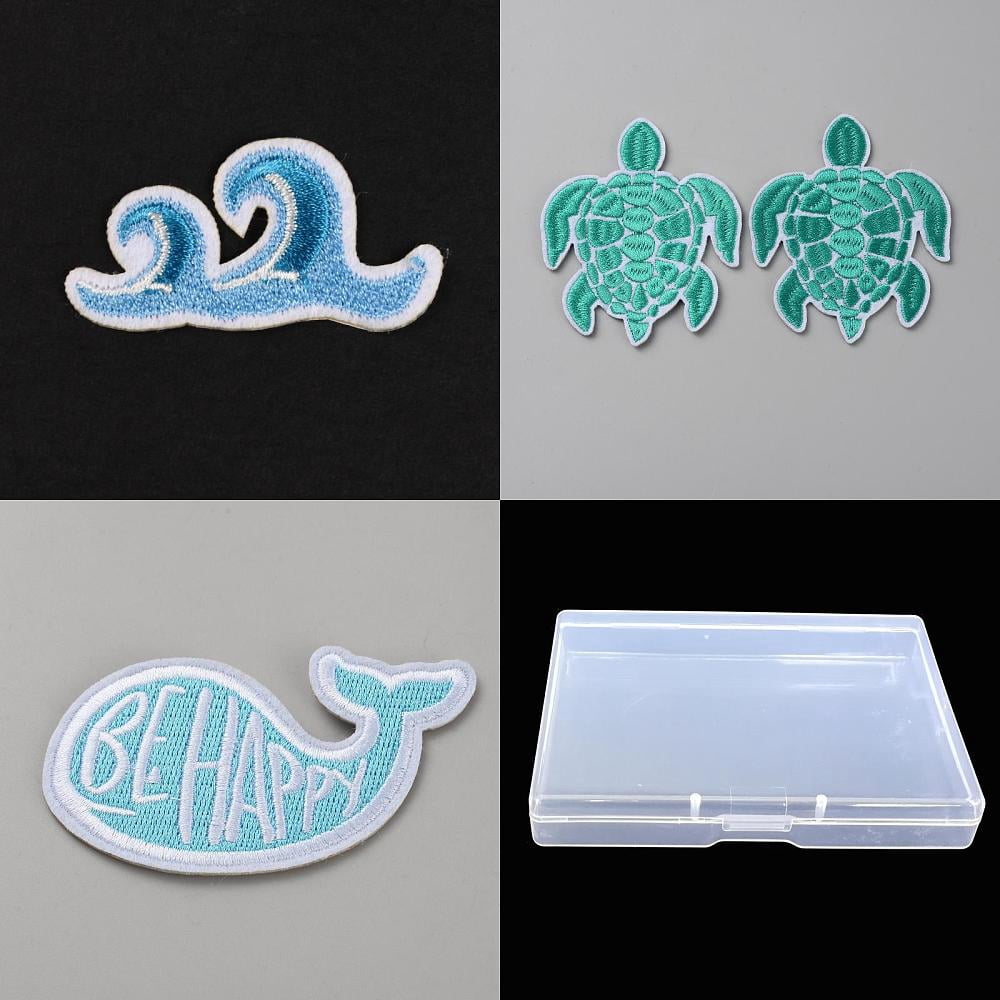 24Pcs 3 Styles Computerized Embroidery Polyester Adhesive Sew On ...