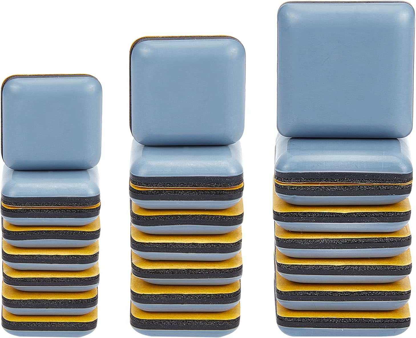 24Pcs 3 Styles Self Adhesive Plastic Furniture Sliders Furniture Glides ...