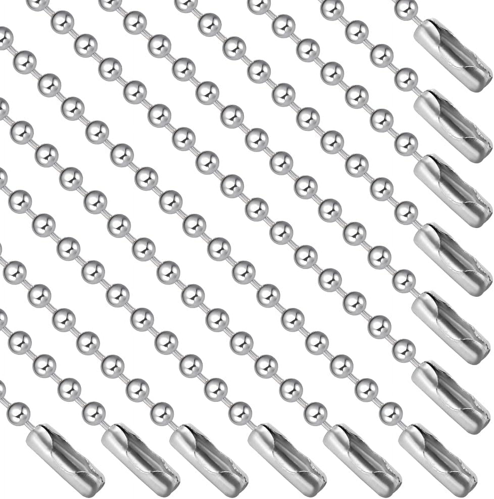 24Pcs 304 Stainless Steel Ball Chain Necklace Making Stainless Steel ...