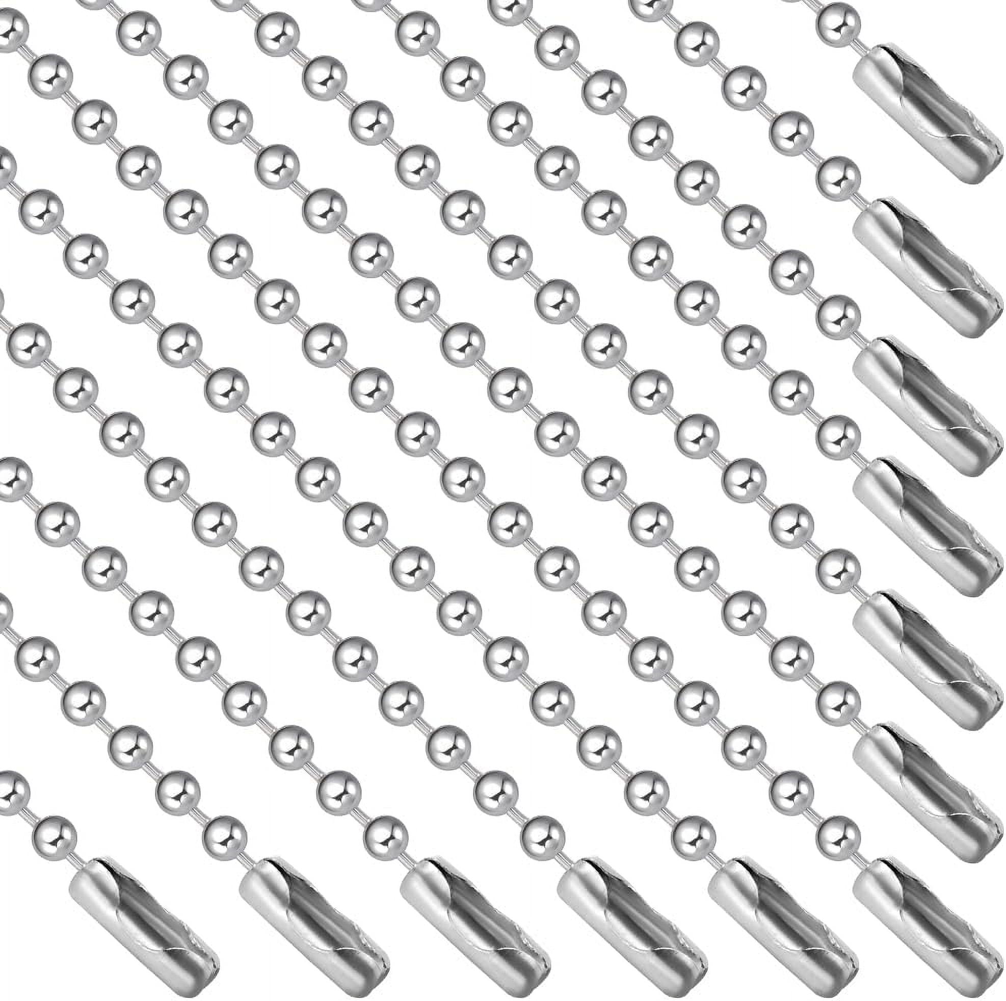 24Pcs 304 Stainless Steel Ball Chains 20 Inch Beaded Necklace Chain ...