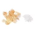 24Pcs 4 Style Brass Stud Earring Findings Flat Round with Flower with ...