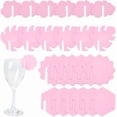 24Pcs 4 Styles Acrylic Wine Glass Charms Pink Mixed Shapes 27.5-54.5x38 ...