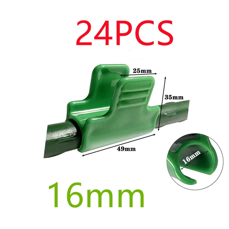 24Pcs 8-19mm Pipe Clamp Film Clip Clamps Film Row Cover Shading Netting ...