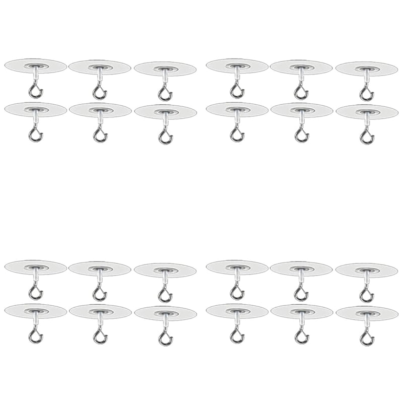 24Pcs Adhesive Ceiling Hooks for Popcorn Concrete Textured Ceiling Wall ...