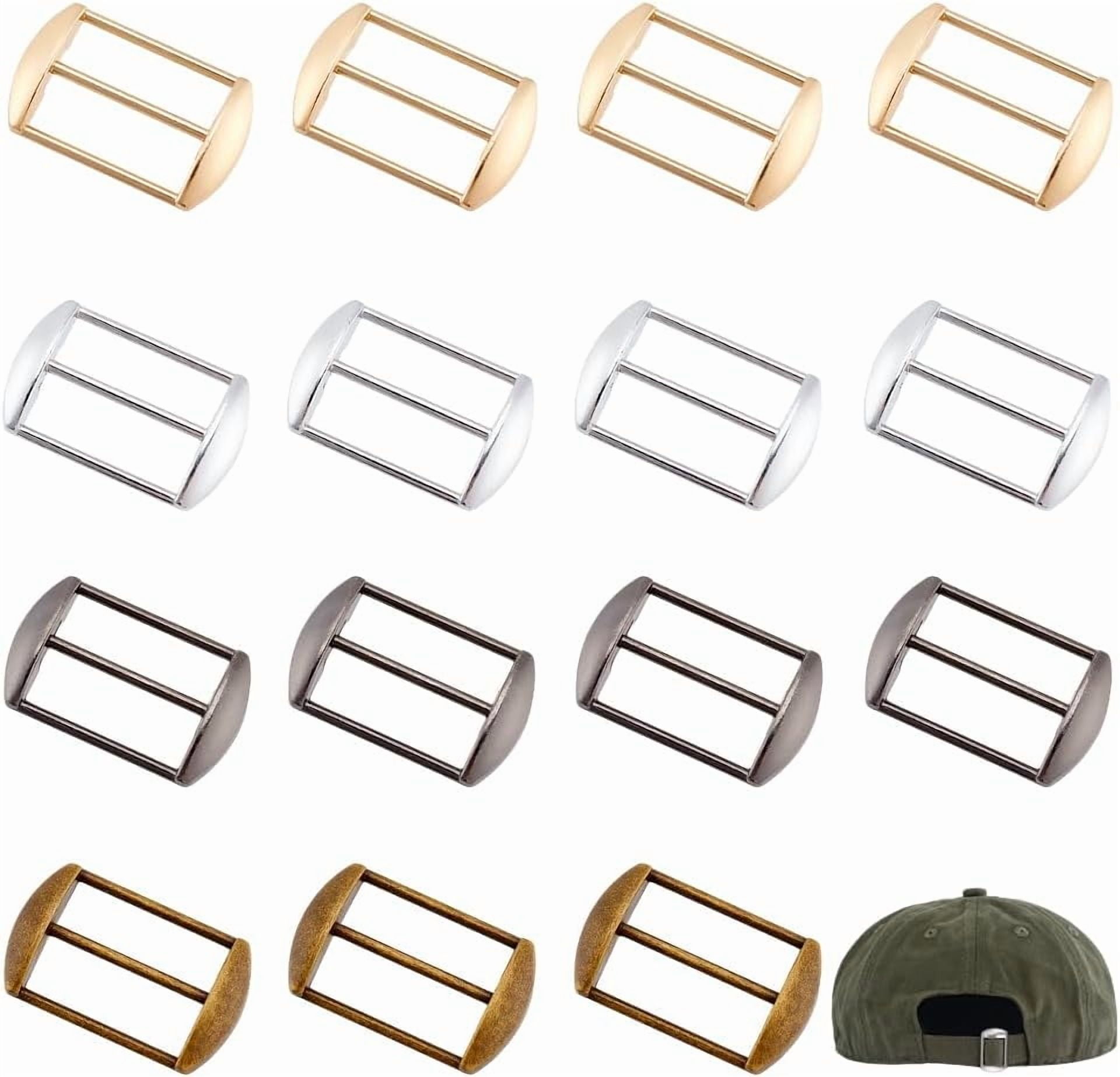 24Pcs Alloy Tri-Glide Slides Buckles 4 Colors Rectangle Cap Strap ...