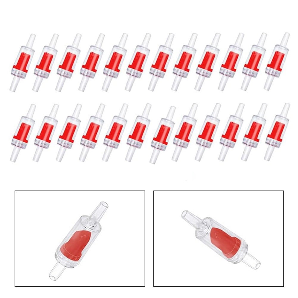 24Pcs Aquarium Air Pump Check Valve Fish Tank Aviation Tube Check Valve ...