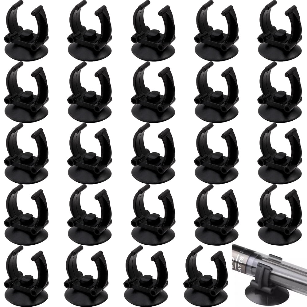 24Pcs Aquarium Heater Suction Cups with Clips Air Hose Tube Holders ...