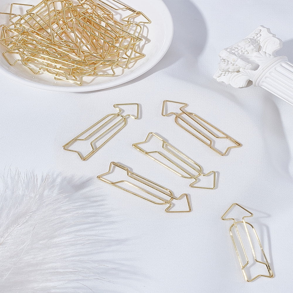 24Pcs Arrow Shape Iron Paper Clips Cute Paper Clips Funny Bookmark ...
