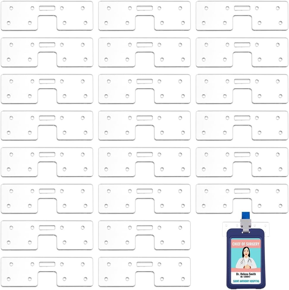 24Pcs Badge Buddy Topper 3.4x1.2Inch Badge Holder for Vertical ...