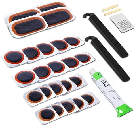 24Pcs Bike Patch Kit - Bicycle Tire Inner Tube Repair Kit with ...