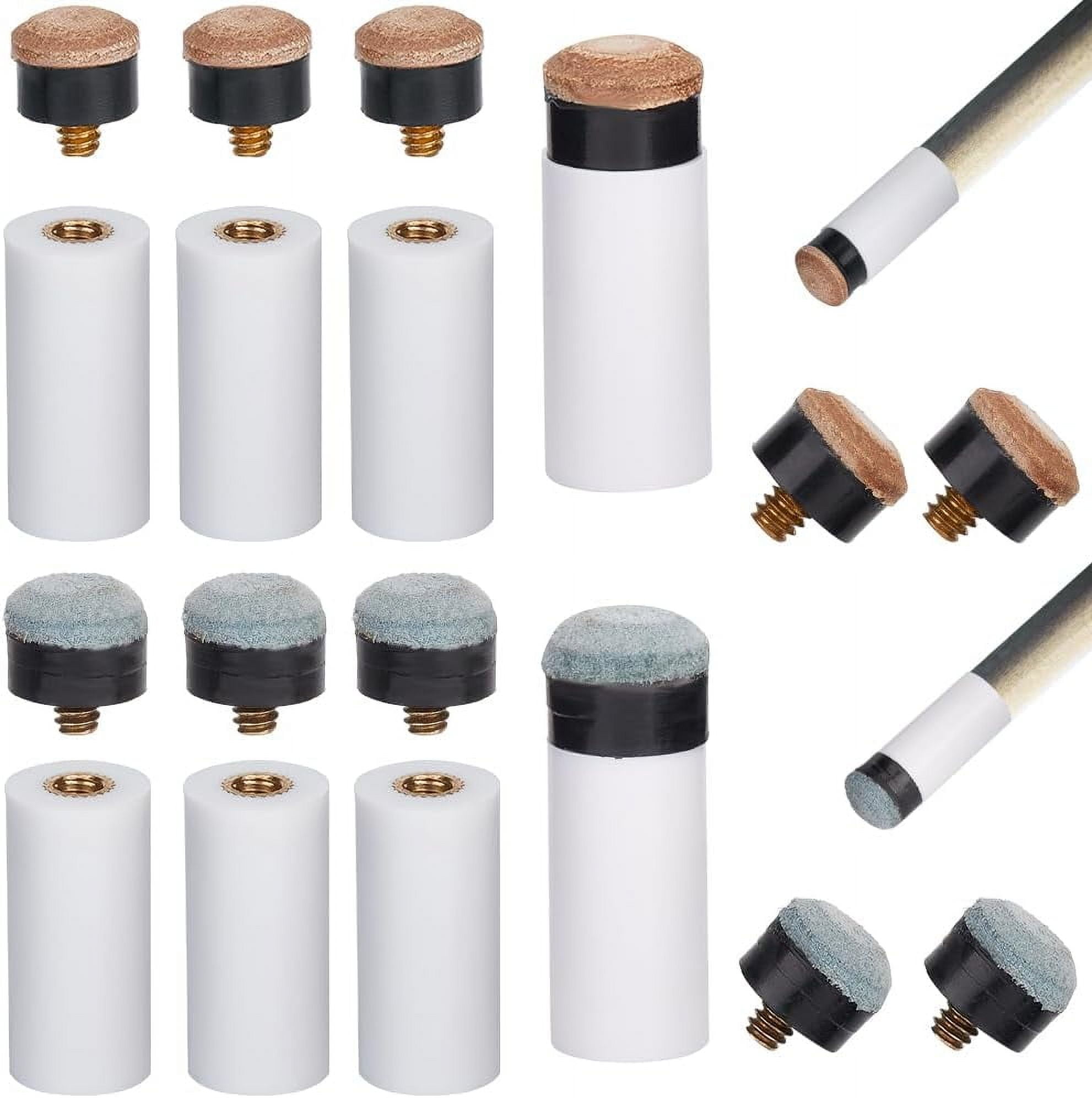 24Pcs Billiard Cue Tips Billiard Replacement Brass Screw on Tips with ...