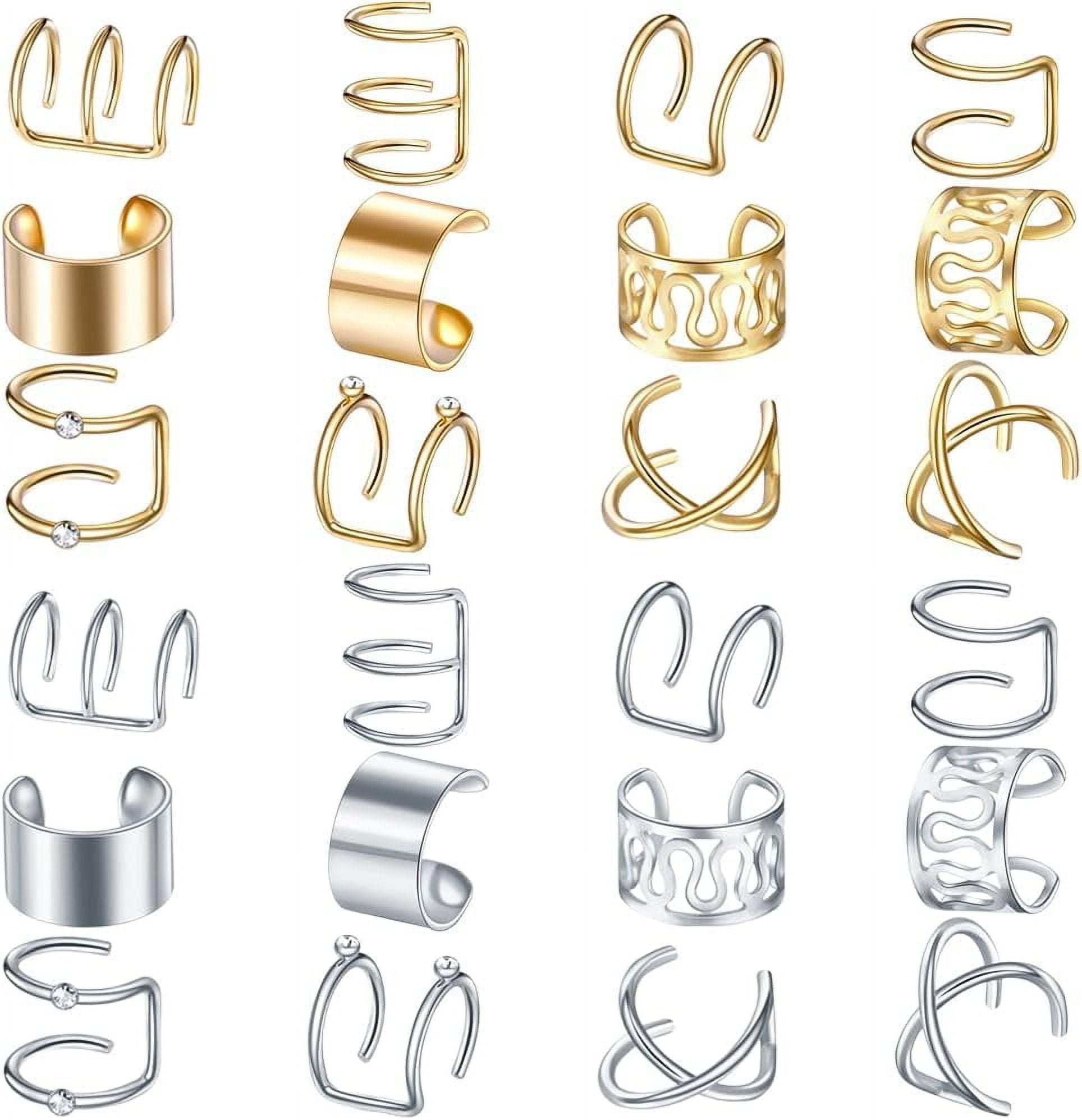 24Pcs Black Hair Jewelry Braid Loc Jewelry Braid Beads Metal Hair Cuffs ...