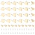 24Pcs Brass Stud Earring Findings with Loop Half Round 24Pcs Brass Ear ...