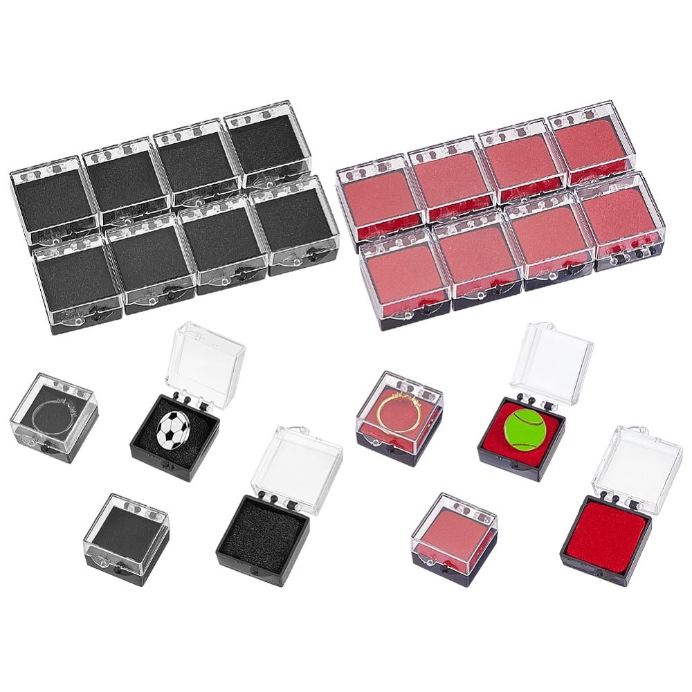 24Pcs Brooch Pin Storage Box Plastic Lapel Pins Storage Boxes Clear ...