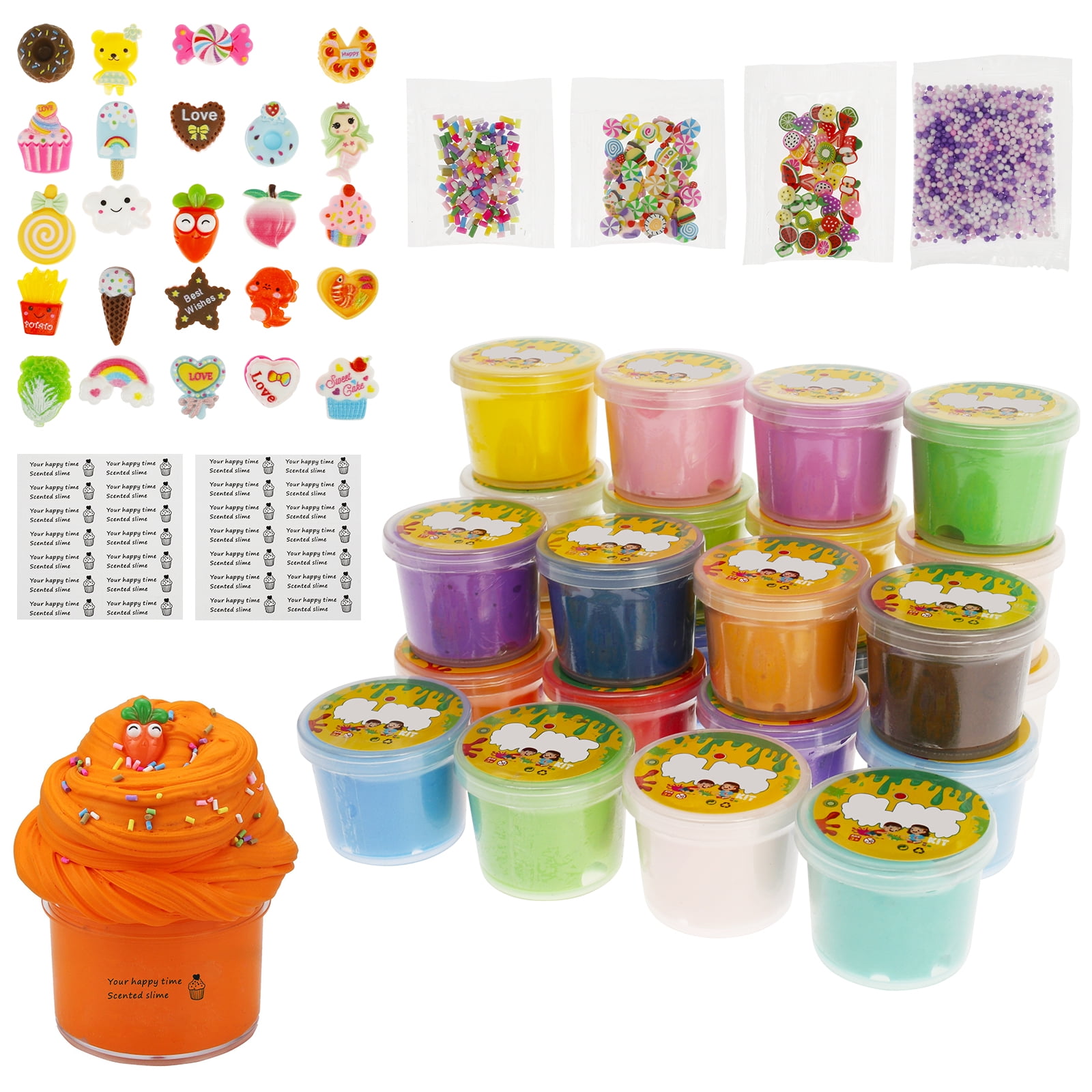 24Pcs Butter Slime Kit Portable Slime Toy Safe Multi Color Slimes ...