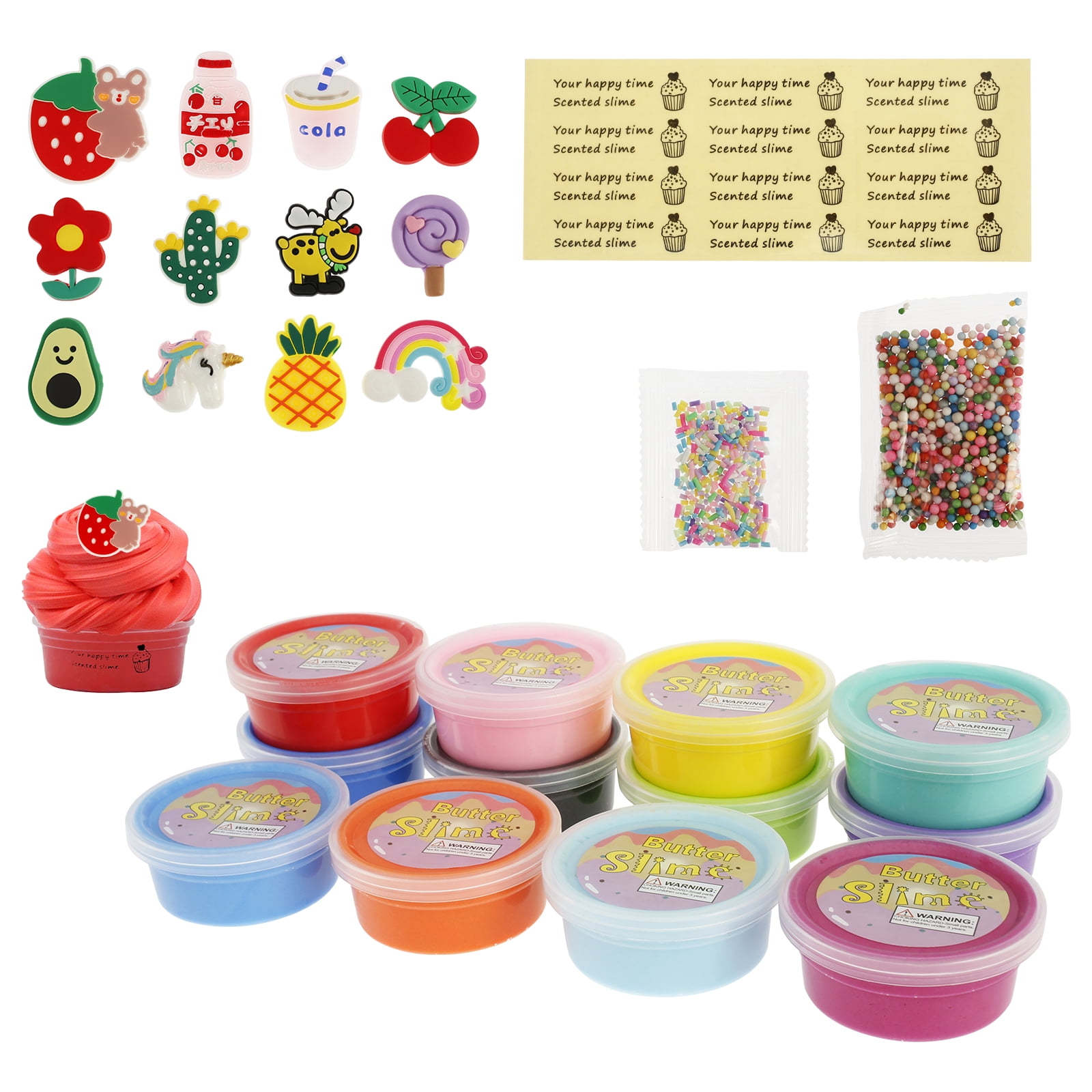 24Pcs Butter Slime Kit Portable Slime Toy Safe Multi Color Slimes ...
